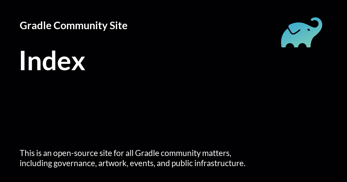 Index - Gradle Community Site