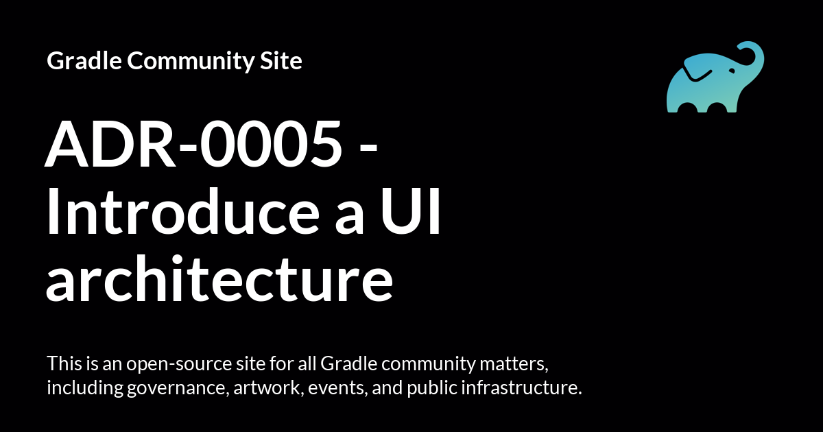 ADR-0005 - Introduce a UI architecture module to the core platform ...